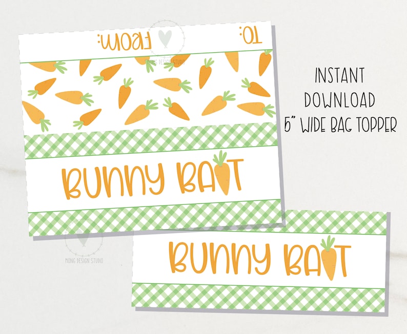 Bunny Bait Cookie Treat Bag Topper / Easter Treat Bag Topper/ - Etsy