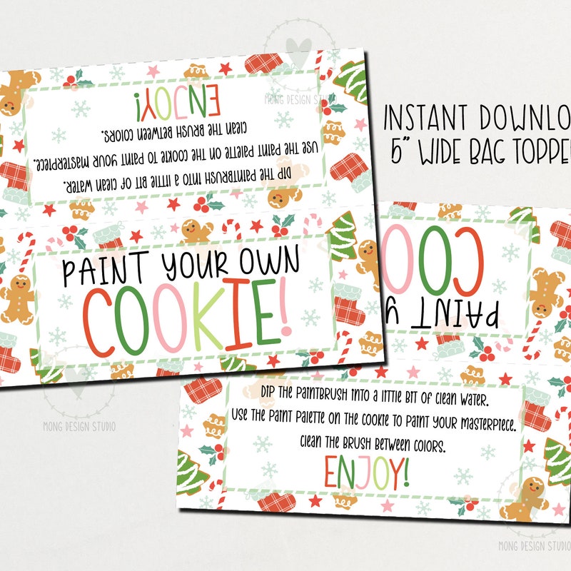 4 Christmas Bag Topper - Etsy