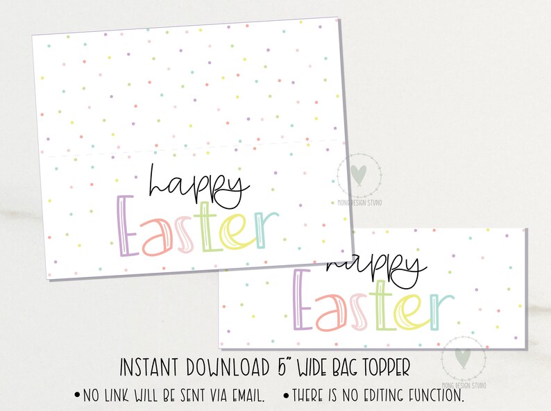 Happy Easter Bag Topper/ Printable Treat Bag Toppers/ Instant Download ...