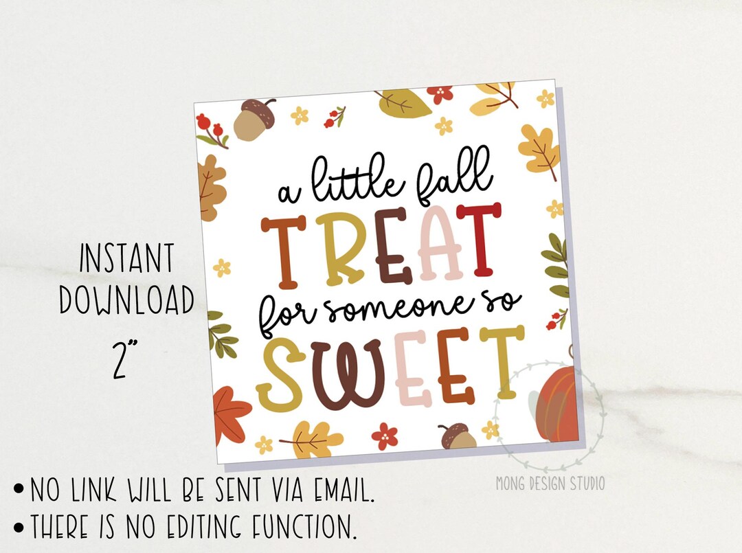 Happy Thanksgiving Autumn Tags/a Fall Treat for Someone so Sweet Gift ...