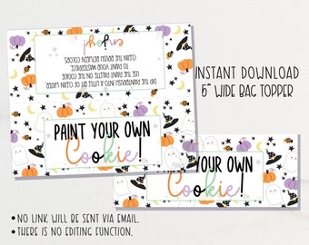 Happy Halloween Treat Bag Toppers/ Cookie Treat Bag Toppers/ - Etsy