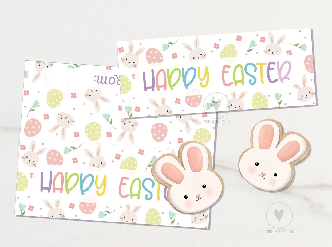 Happy Easter Bag Topper/ Easter Treat Bags/ Printable Treat Bag Toppers ...