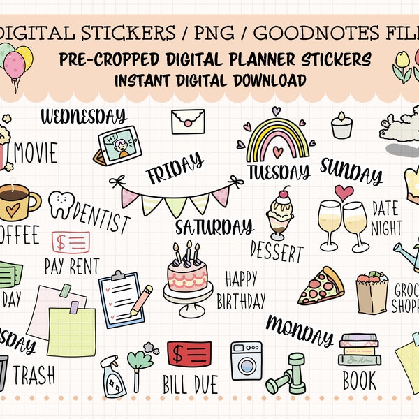 Goodnotes Stickers - Etsy