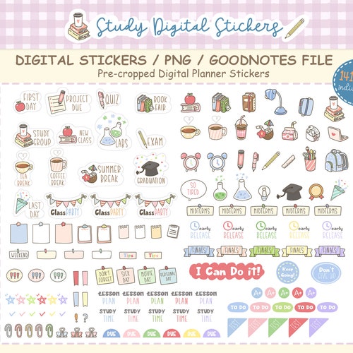 EVERYDAY Digital Stickersgoodnotes Stickers Pre-cropped - Etsy