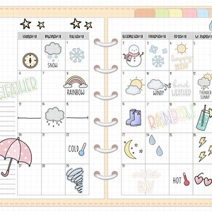 Weather Digital Stickers, Goodnotes Stickers, Pre-cropped Digital ...