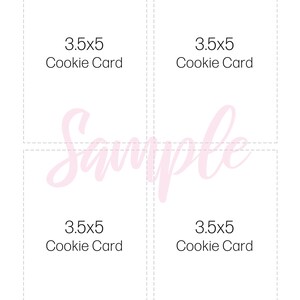 Merry Christmas Printable Mini Cookie Card - 3.5" X 5"/ Christmas ...
