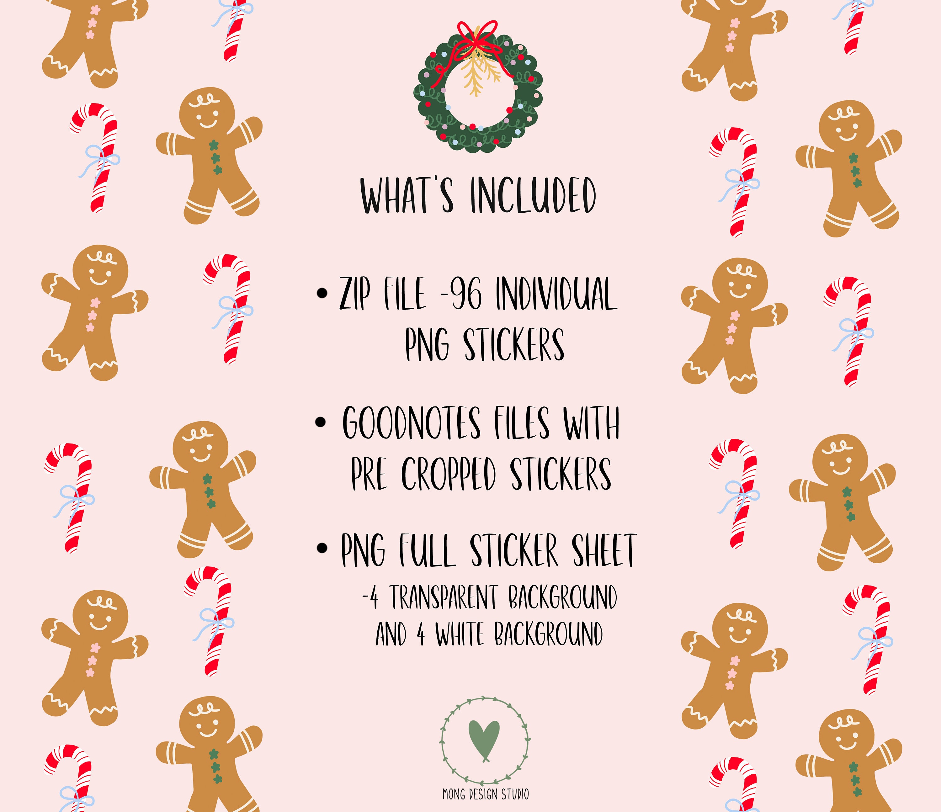 Christmas Goodnotes Stickers/ Winter Digital Stickers/ - Etsy