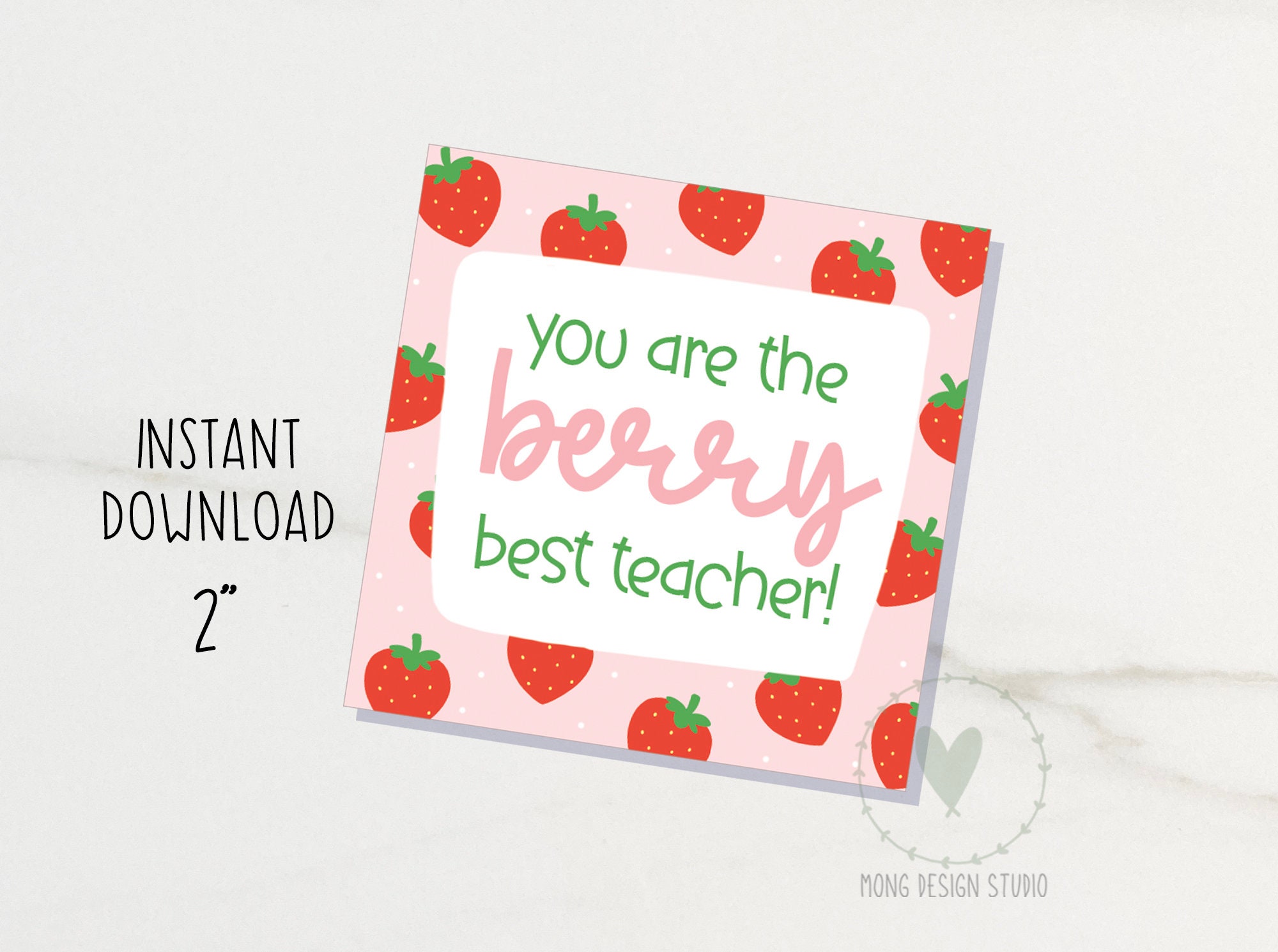 You Are the Berry Best Teacher TAG/ Teacher Appreciation Tag/ | Etsy