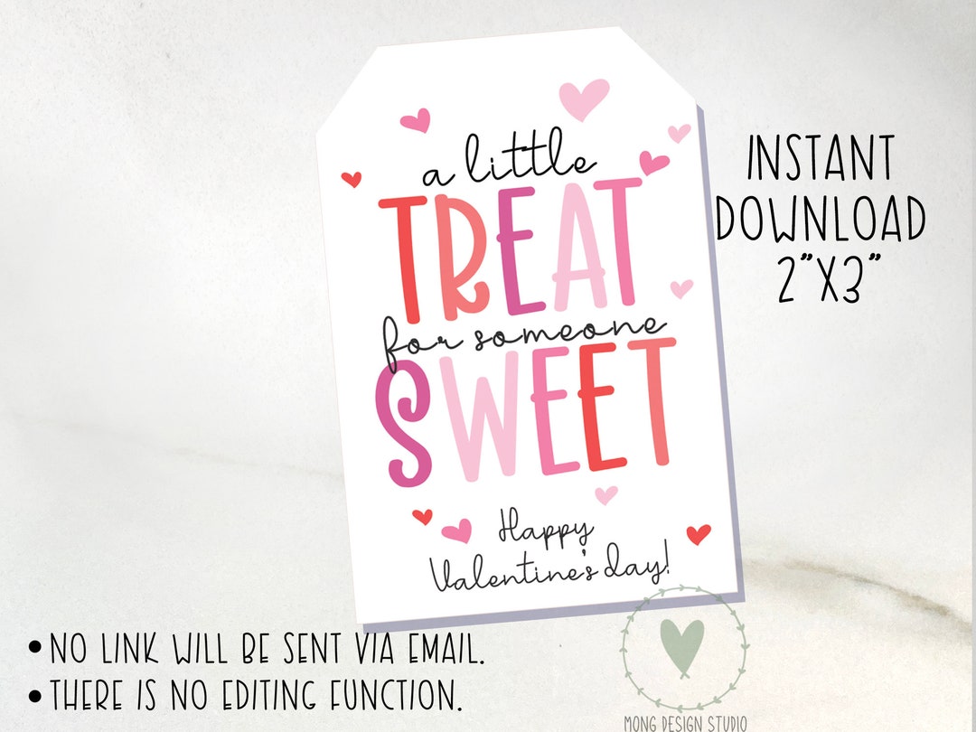 A Little Treat for Someone Sweet Tag/ Valentine's Day Tags/ Printable ...