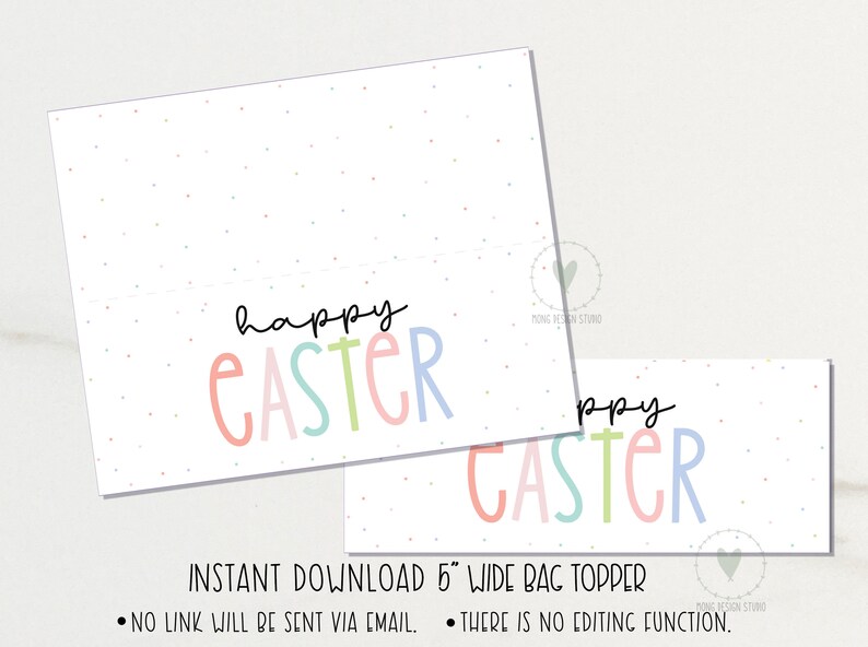 Happy Easter Bag Topper/ Printable Treat Bag Toppers/ Instant Download ...