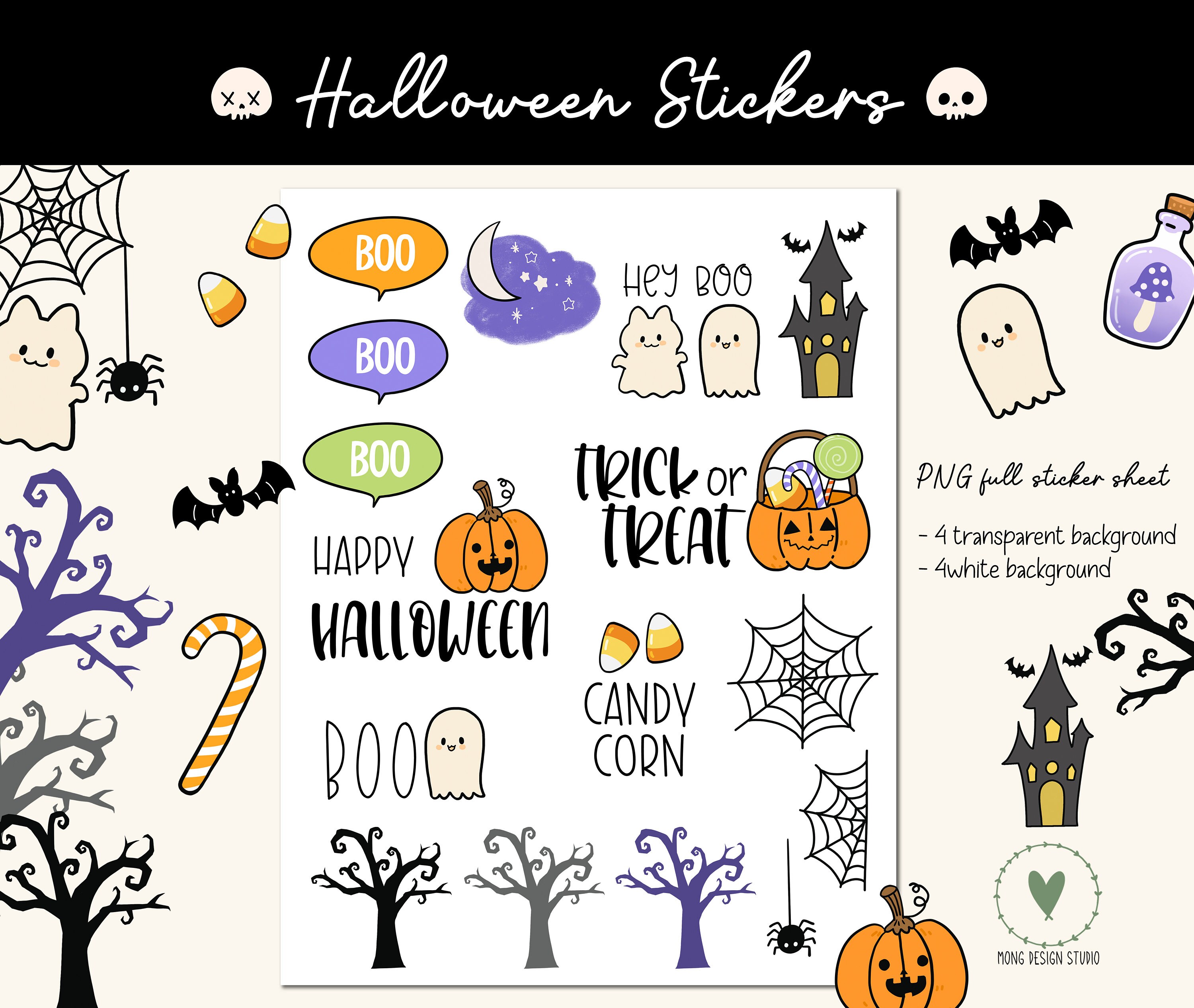 Halloween Goodnotes Stickers/digital Stickers/ Halloween - Etsy