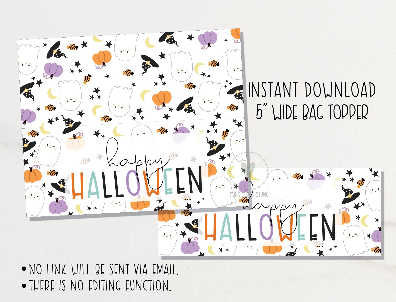 Happy Halloween Treat Bag Toppers/ Cookie Treat Bag Toppers/ - Etsy