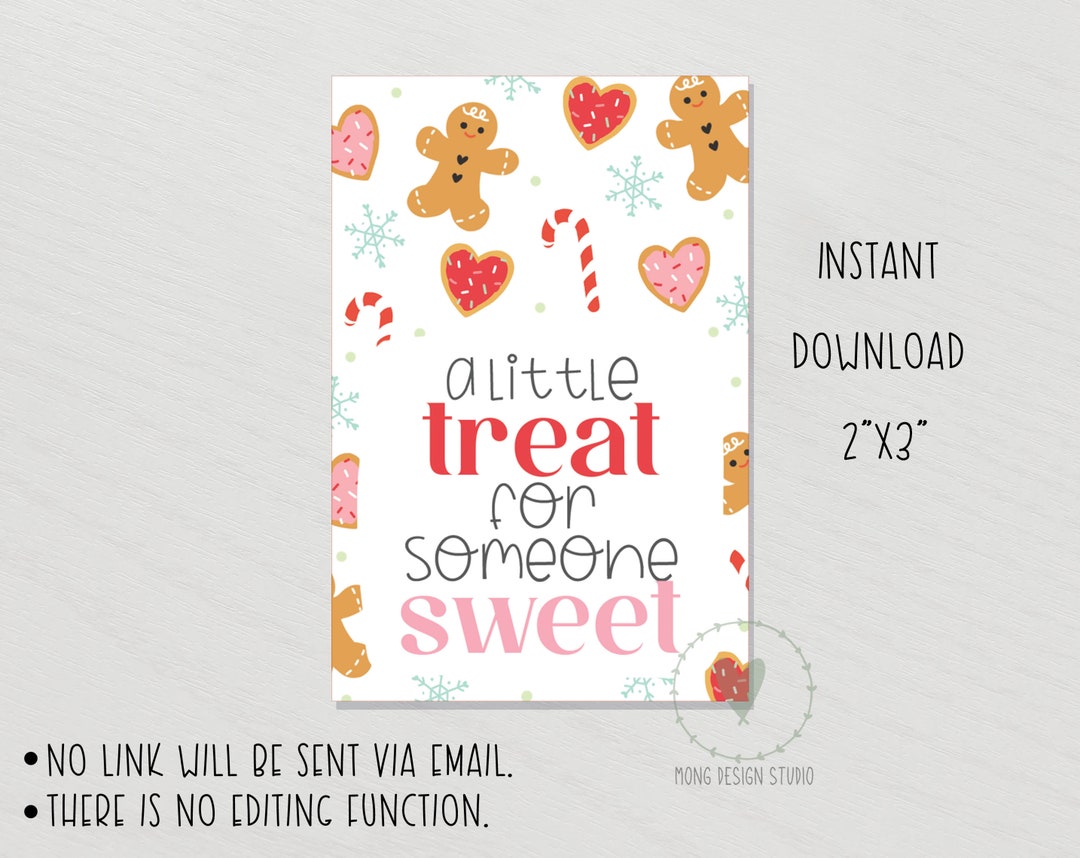 A Little Treat for Someone Sweet Christmas Printable Cookie - Etsy