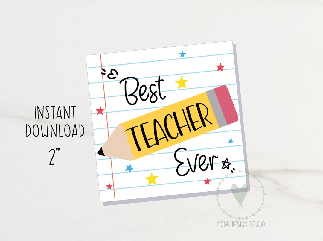 Best Teacher Ever /teacher Appreciation 2 Square/ TEACHER Thank You ...