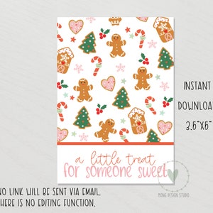 A Little Treat for Someone Sweet Printable Cookie Card - Etsy