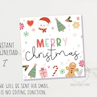 Printable Christmas Treat Gift Tags, Set of 9 Printable Gift Tags ...