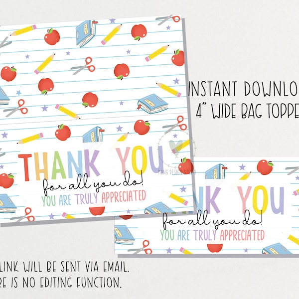 Teacher Appreciation Cookie Bag - Etsy