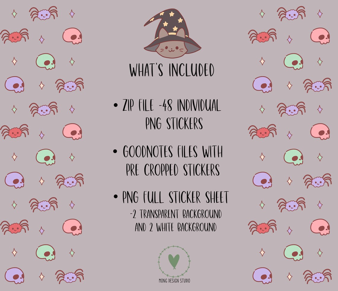 Witch Goodnotes Stickers/digital Stickers/ Witch Digital Planner ...