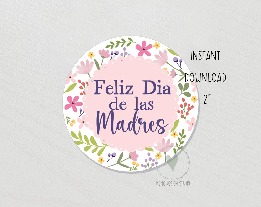 Feliz Dia De Las Madres Tag/ Mother's Day Cookie TAG/ Printable Tag ...
