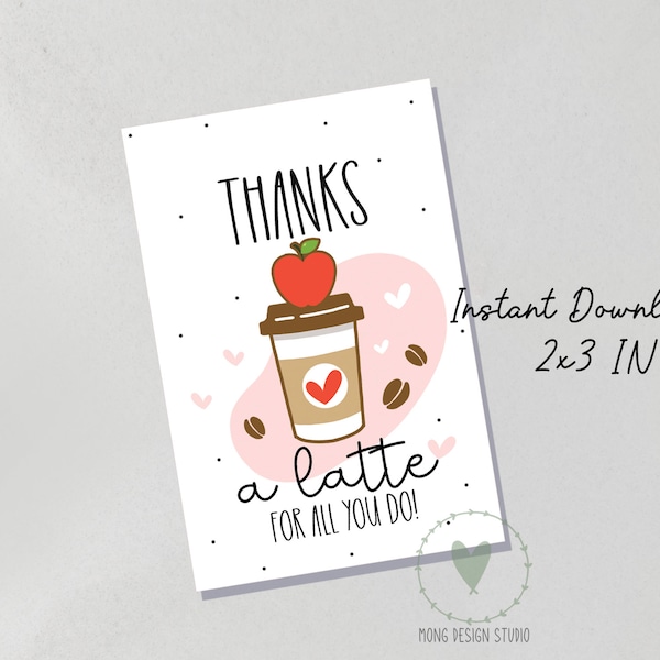 Thanks a Latte - Etsy