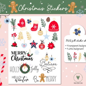 Christmas Goodnotes Stickers/ Winter Digital Stickers/ Christmas ...