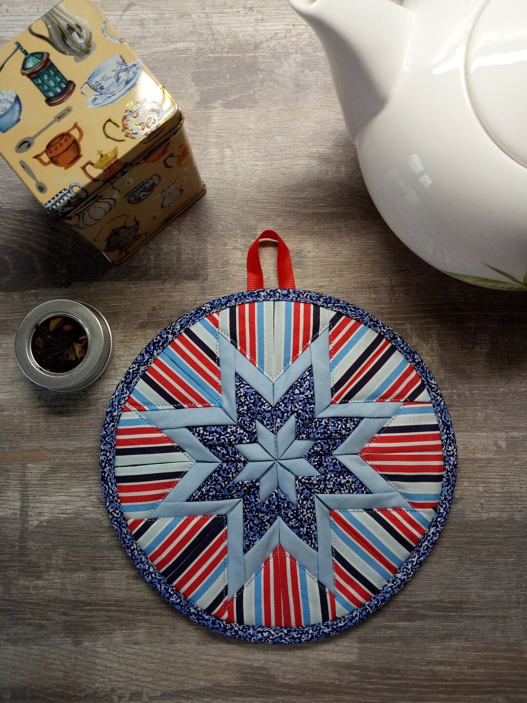 Teapot Coaster, Tea Coaster, Pot Coaster Star Pattern, 20 Cm Folded ...