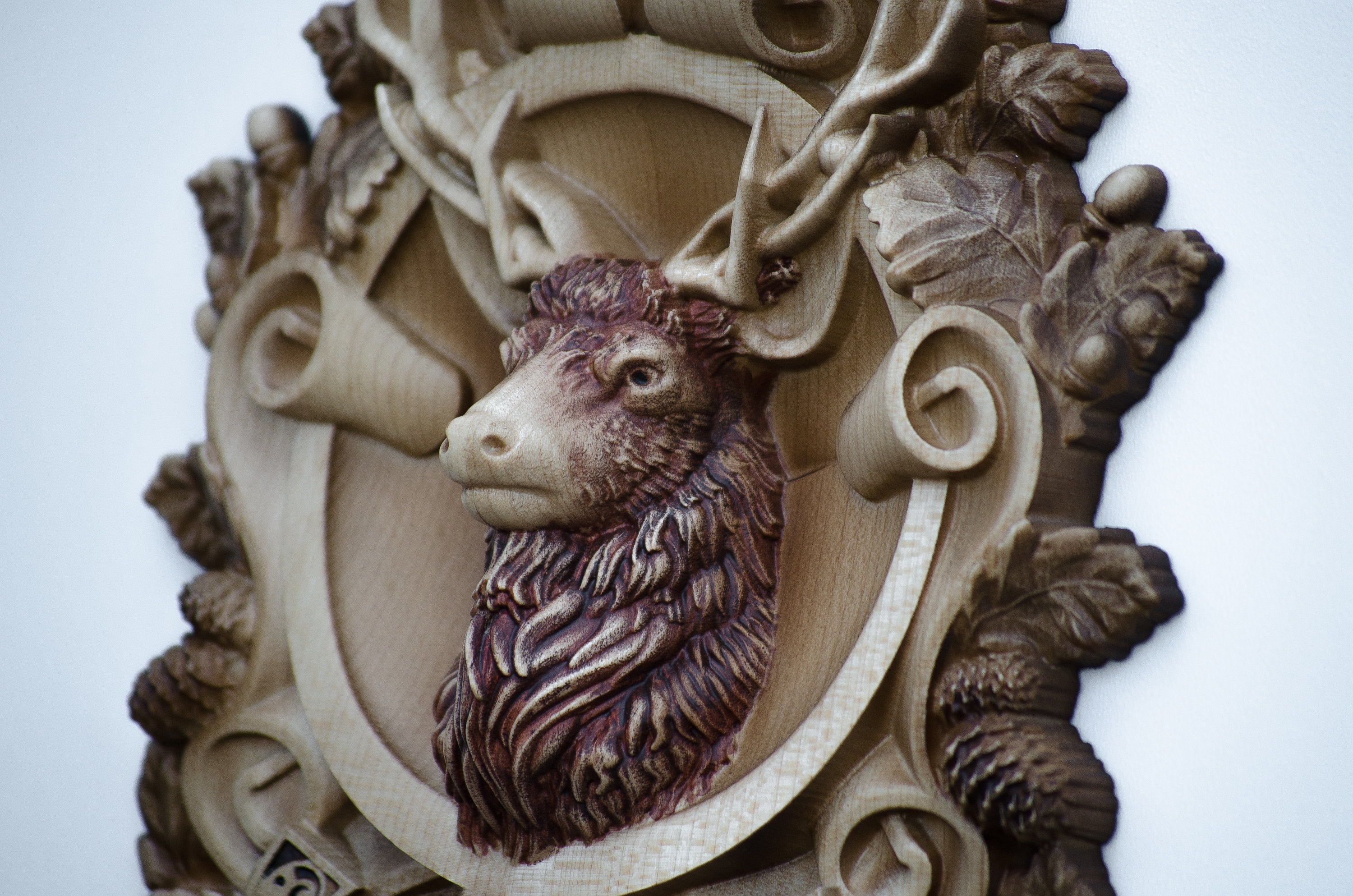 Celtic Deer Wood Carving丨wood Carved Viking Decor丨wooden Deer - Etsy