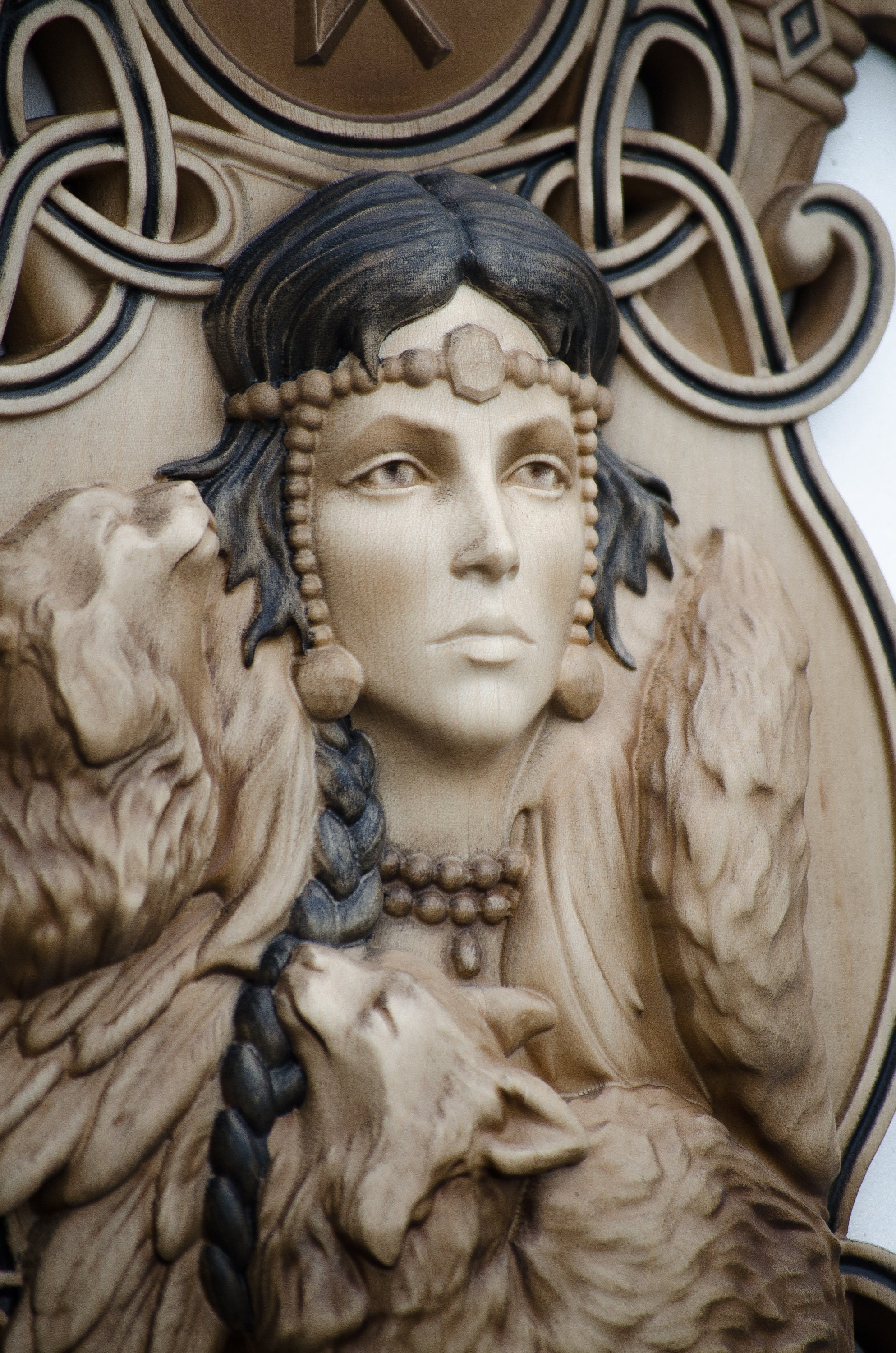 Norse Goddess Freya Wood Carving丨wood Carved Viking Decor丨highly ...
