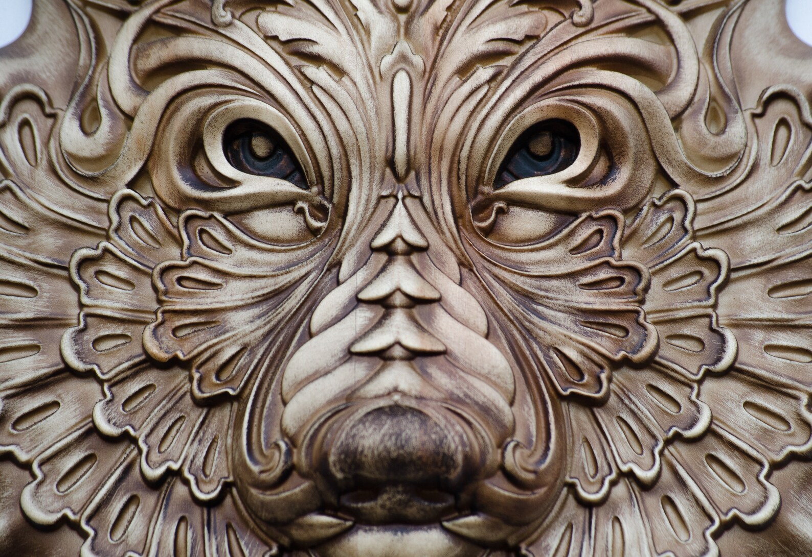 Wolf Wood Carving丨wolf Head Wall Décor丨highly Detailed 3D Wood Carved ...