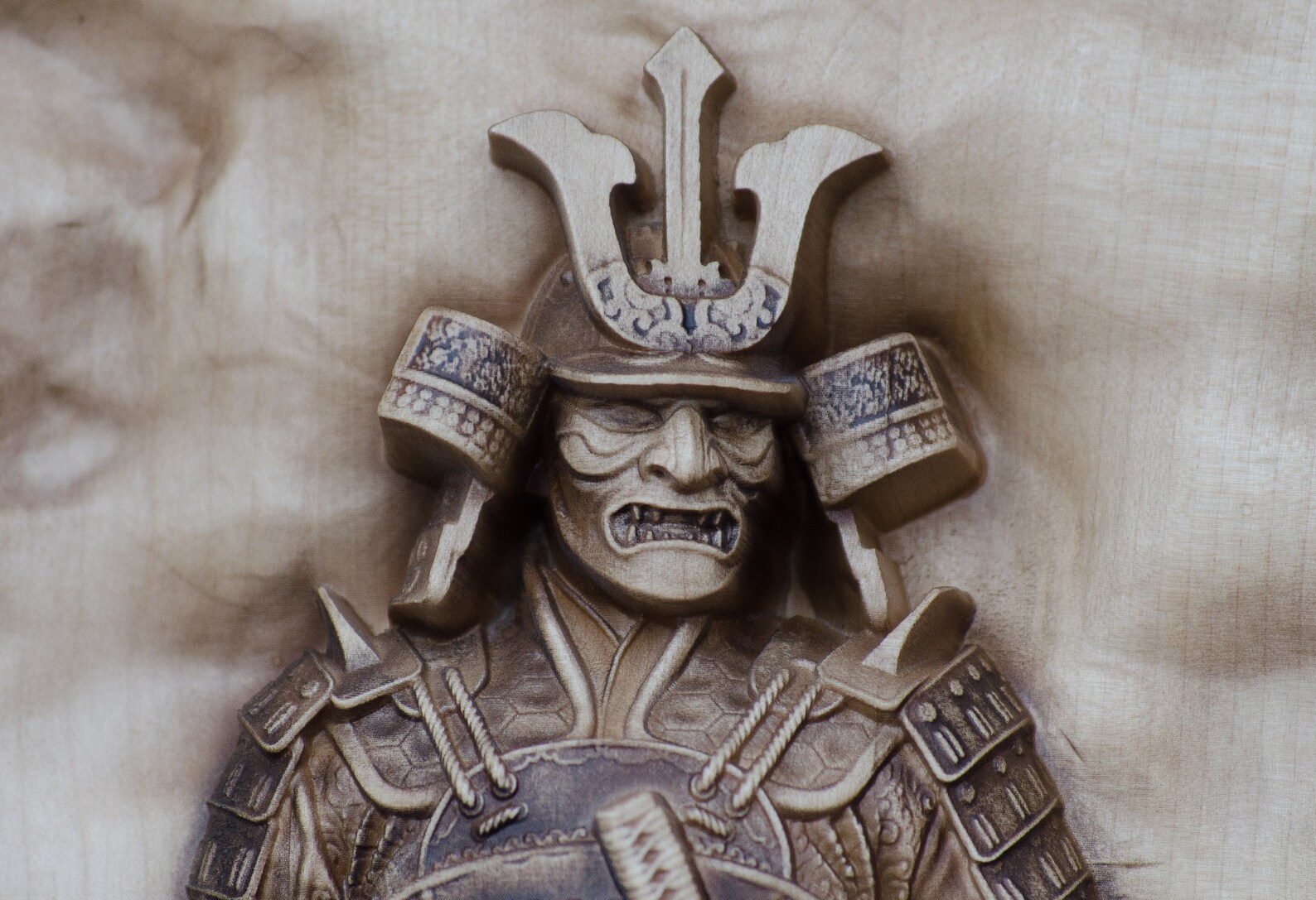 Samurai Warrior Wood Carved Wall Art丨japanese Samurai Wood - Etsy