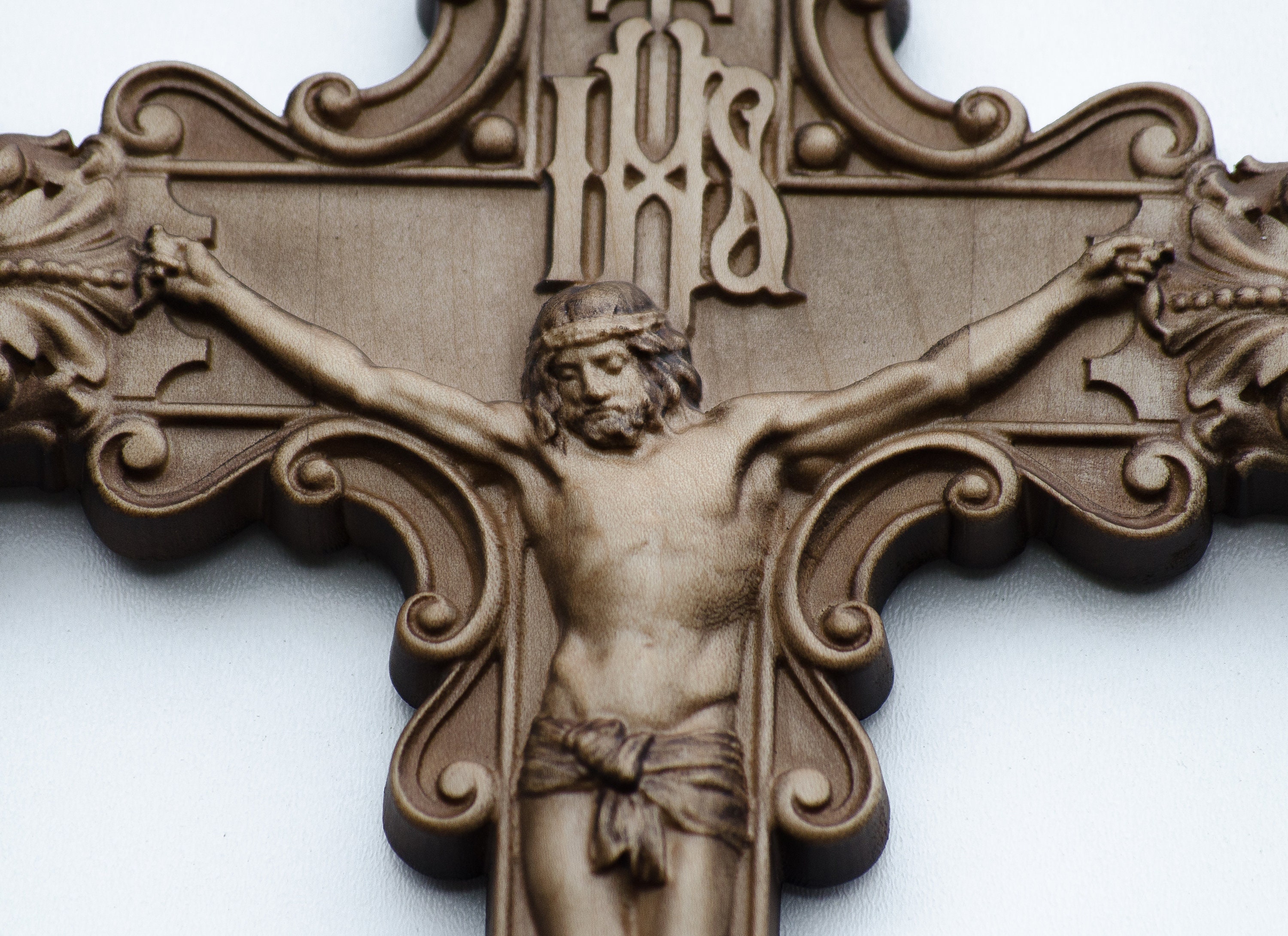 Crucifix Wood Carving丨wooden Christian Wall Crucifix丨highly - Etsy