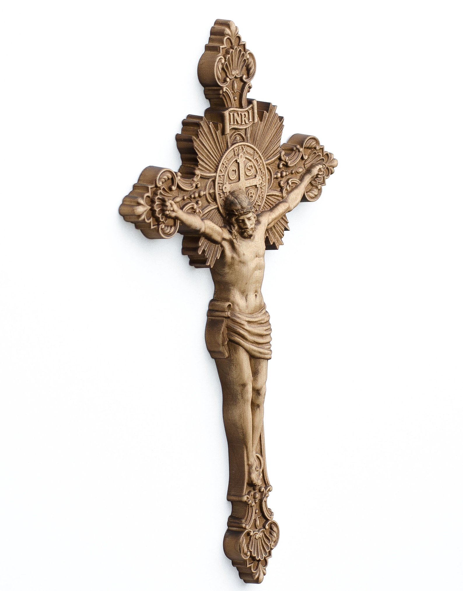 Crucifix Wood Carving丨wooden Christian Wall Crucifix丨highly - Etsy
