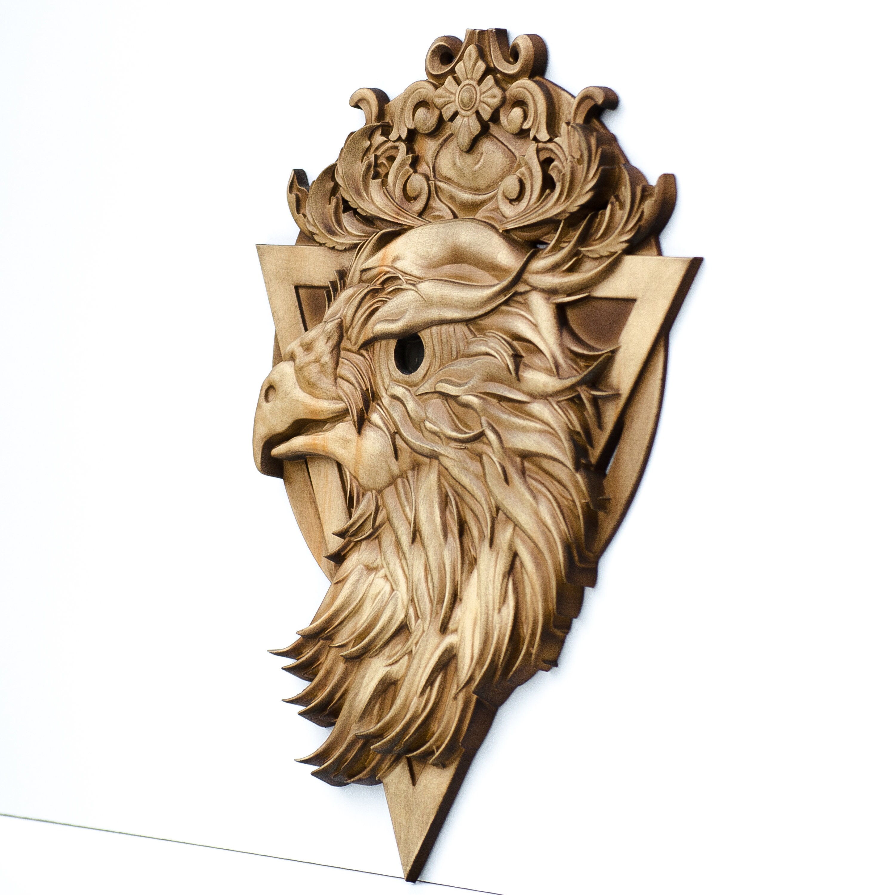 Eagle Wood Carving丨bald Eagle Wall Decor丨highly Detailed 3D Wood Carved ...