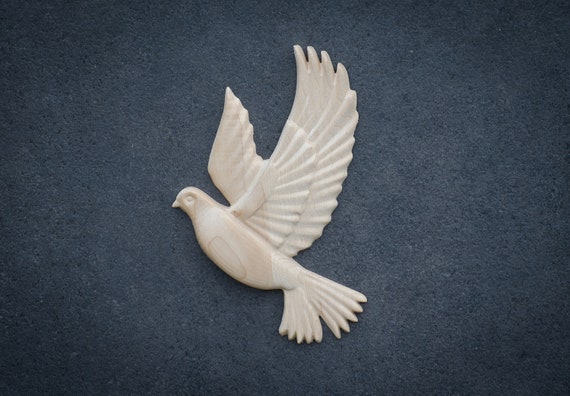 One Wooden Dove丨dove Wood Carved Wall Décor丨flying Bird Wood - Etsy