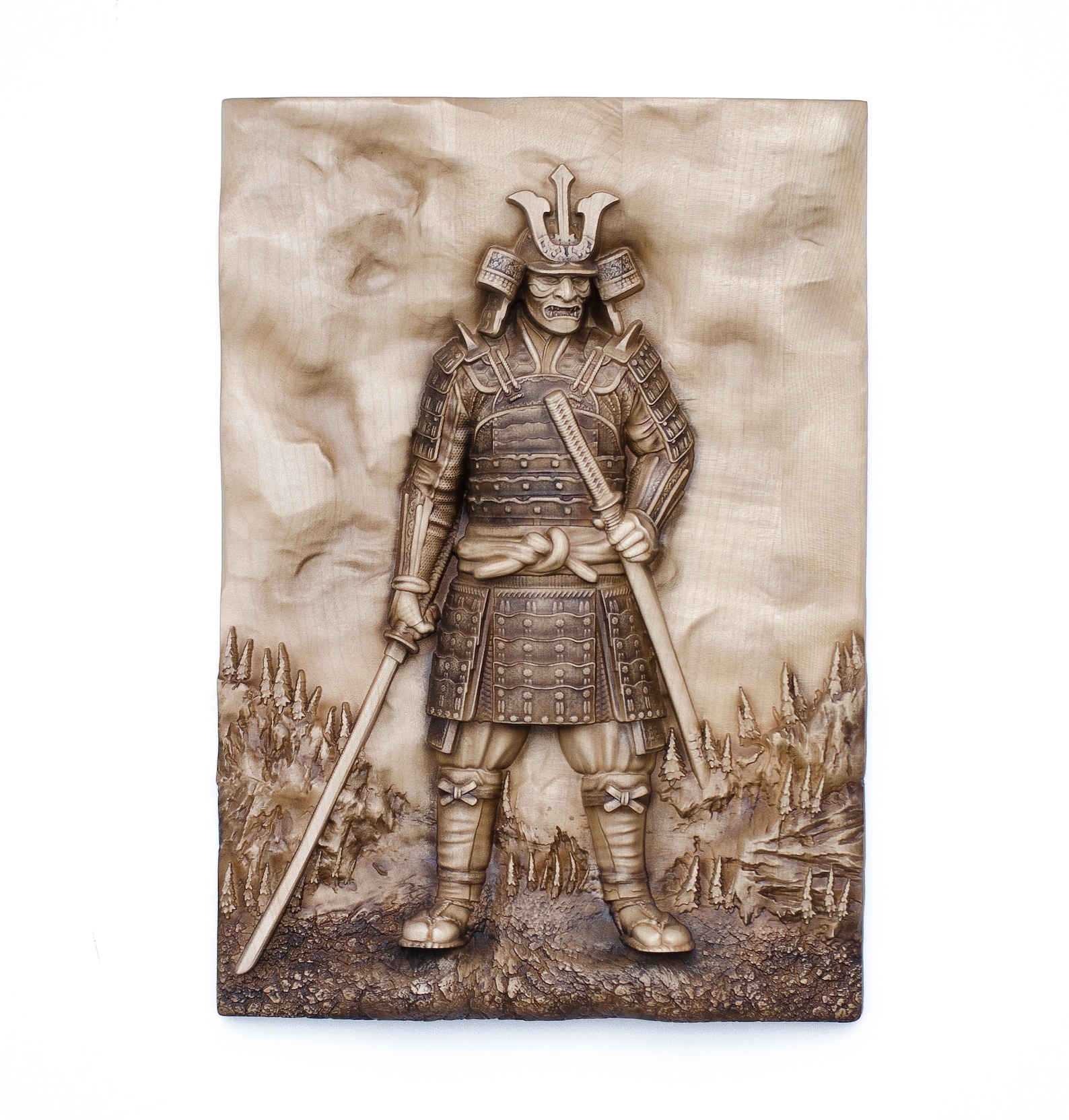 Samurai Warrior Wood Carved Wall Art丨japanese Samurai Wood - Etsy