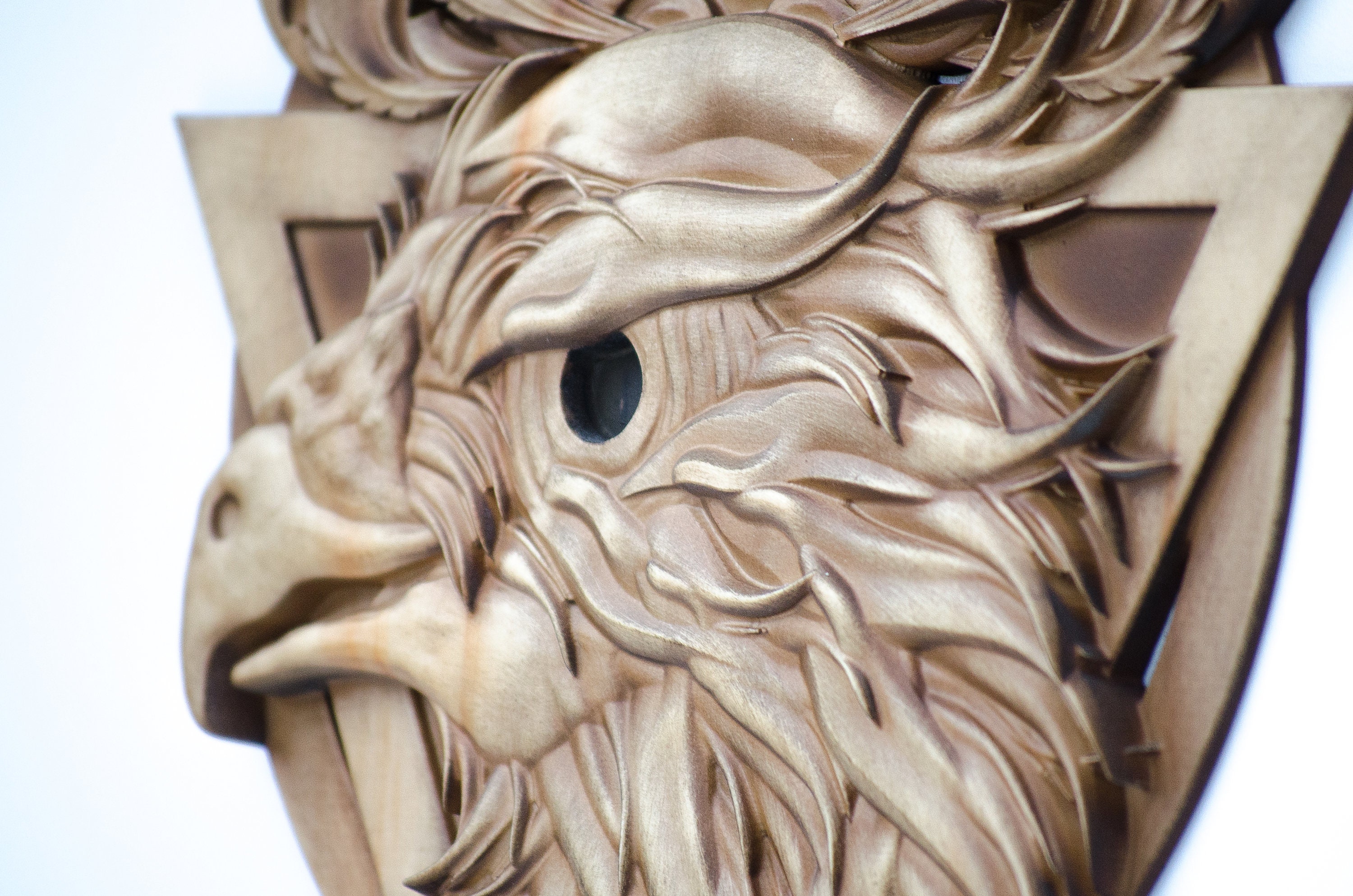 Eagle Wood Carving丨bald Eagle Wall Decor丨highly Detailed 3D Wood Carved ...