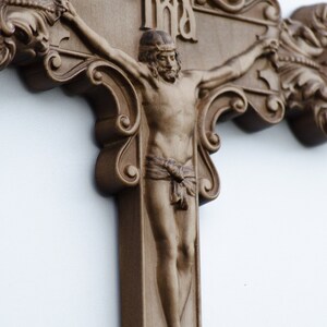 Crucifix Wood Carving丨wooden Christian Wall Crucifix丨highly Detailed 3D ...