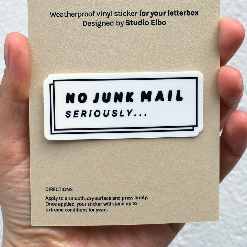 No Junk Sign - Etsy