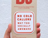 Funny No Cold Callers Sticker / Red No Soliciting Sign - Etsy