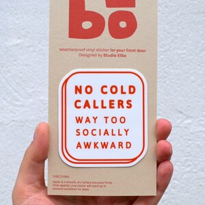 Funny No Cold Callers Sticker / Red No Soliciting Sign - Etsy