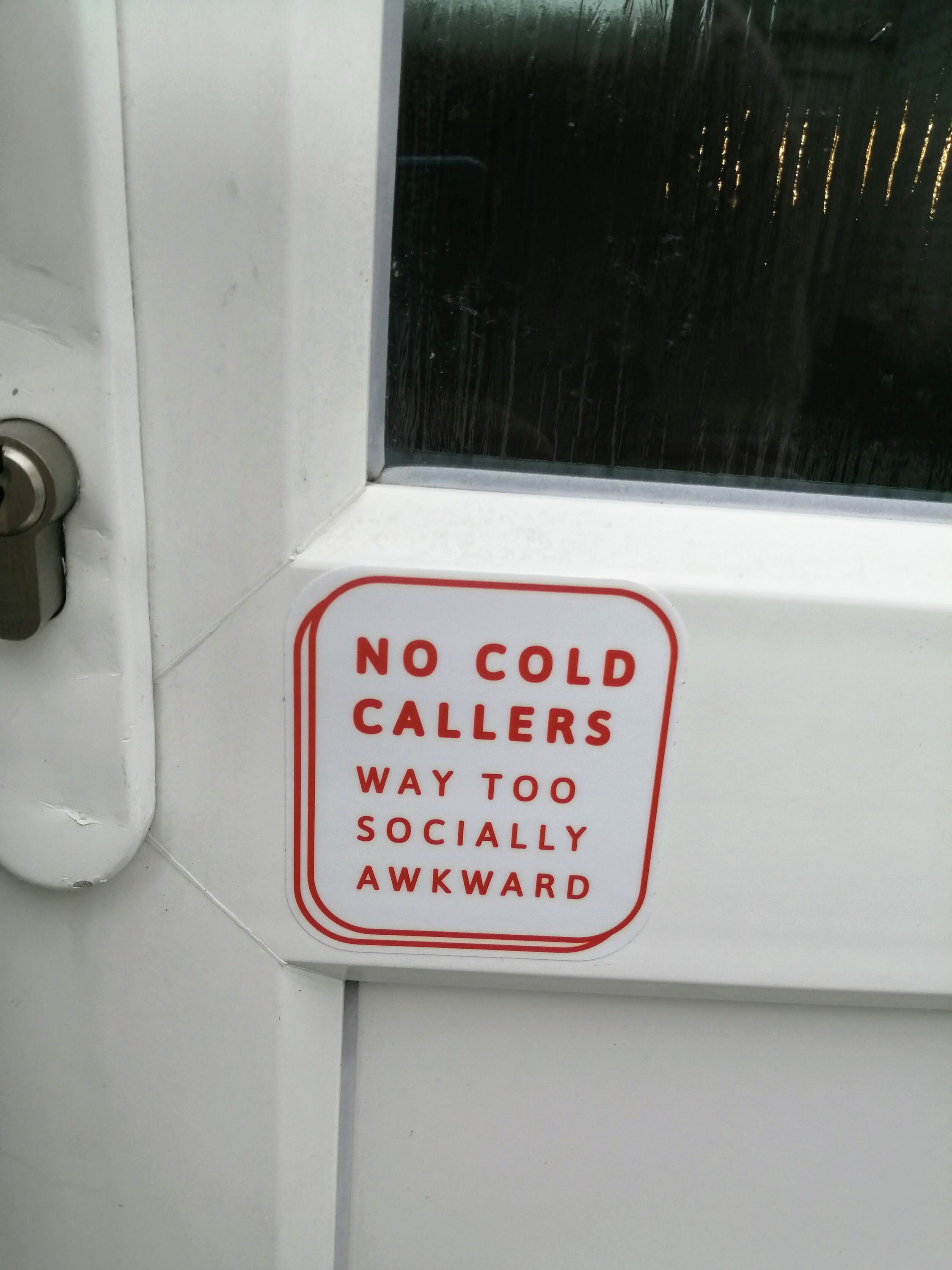 Funny No Cold Callers Sticker / Red No Soliciting Sign - Etsy