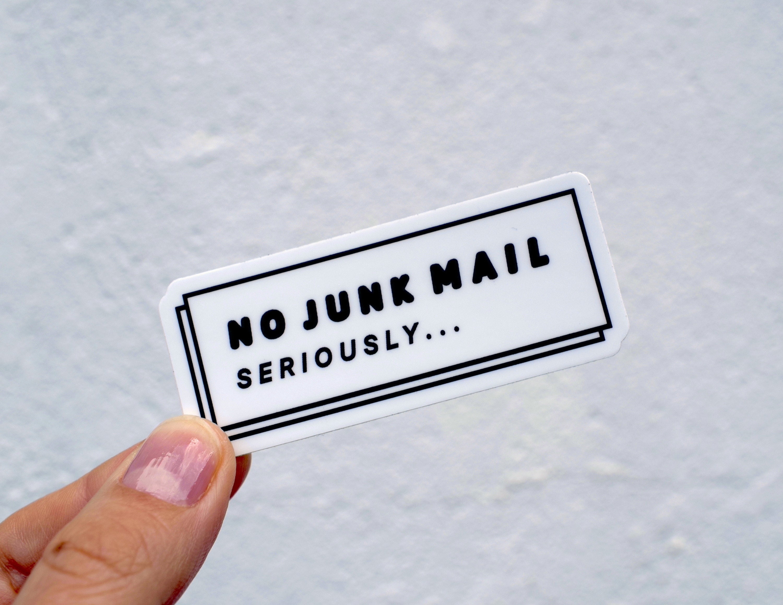 Funny No Junk Mail Sign black - Etsy