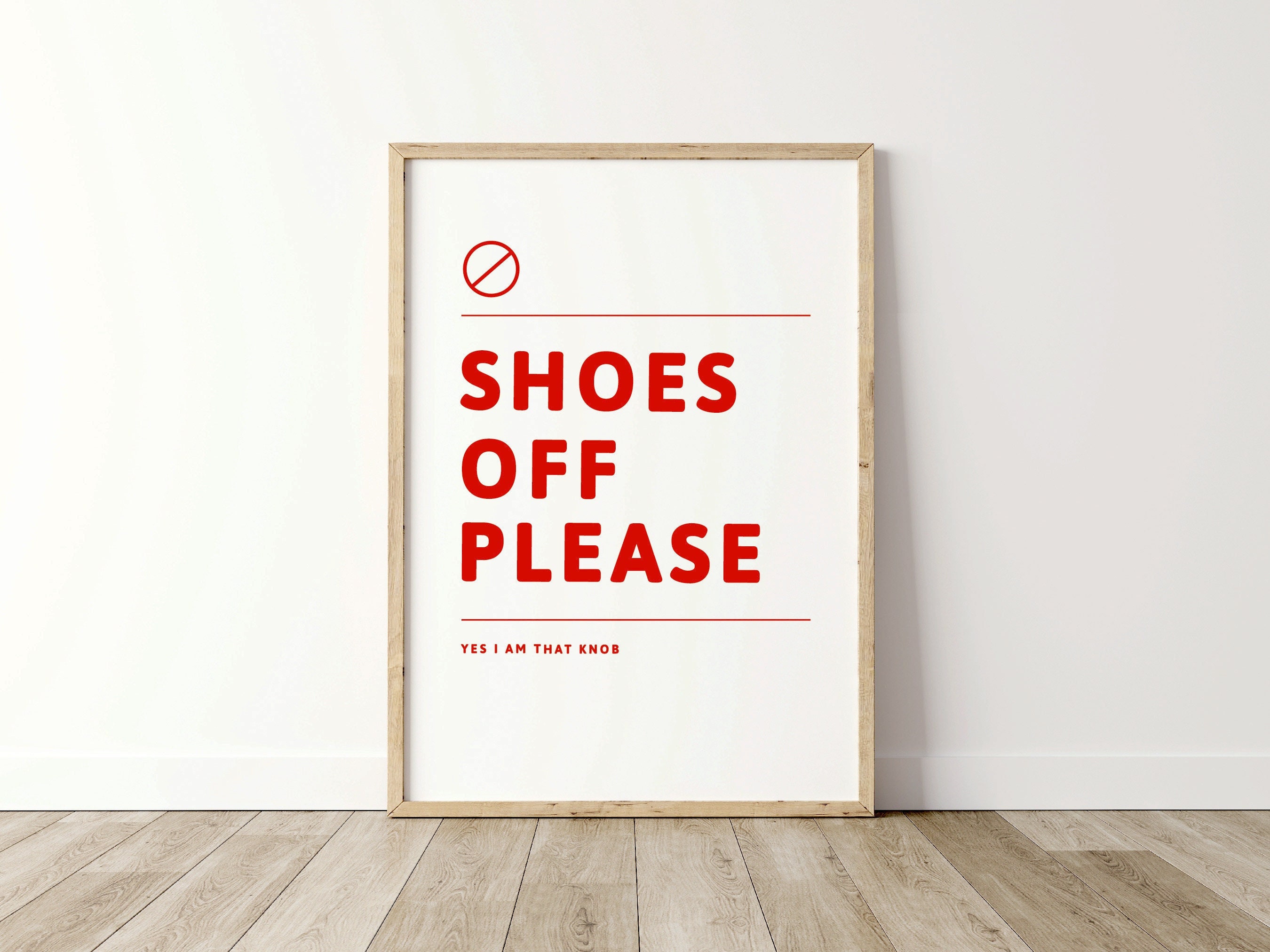 Shoes off Poster - Etsy UK