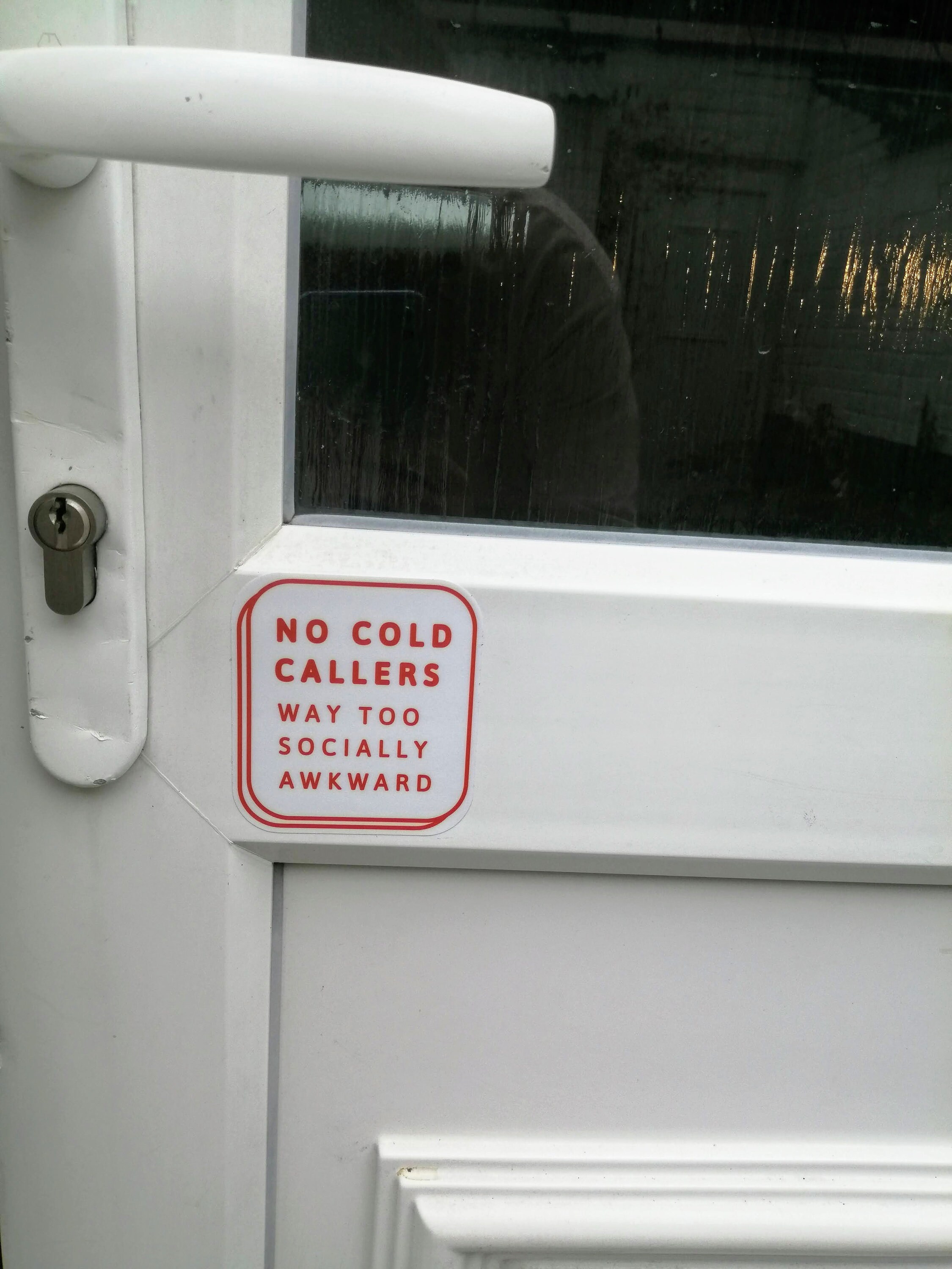 Funny No Cold Callers Sticker / Red No Soliciting Sign - Etsy