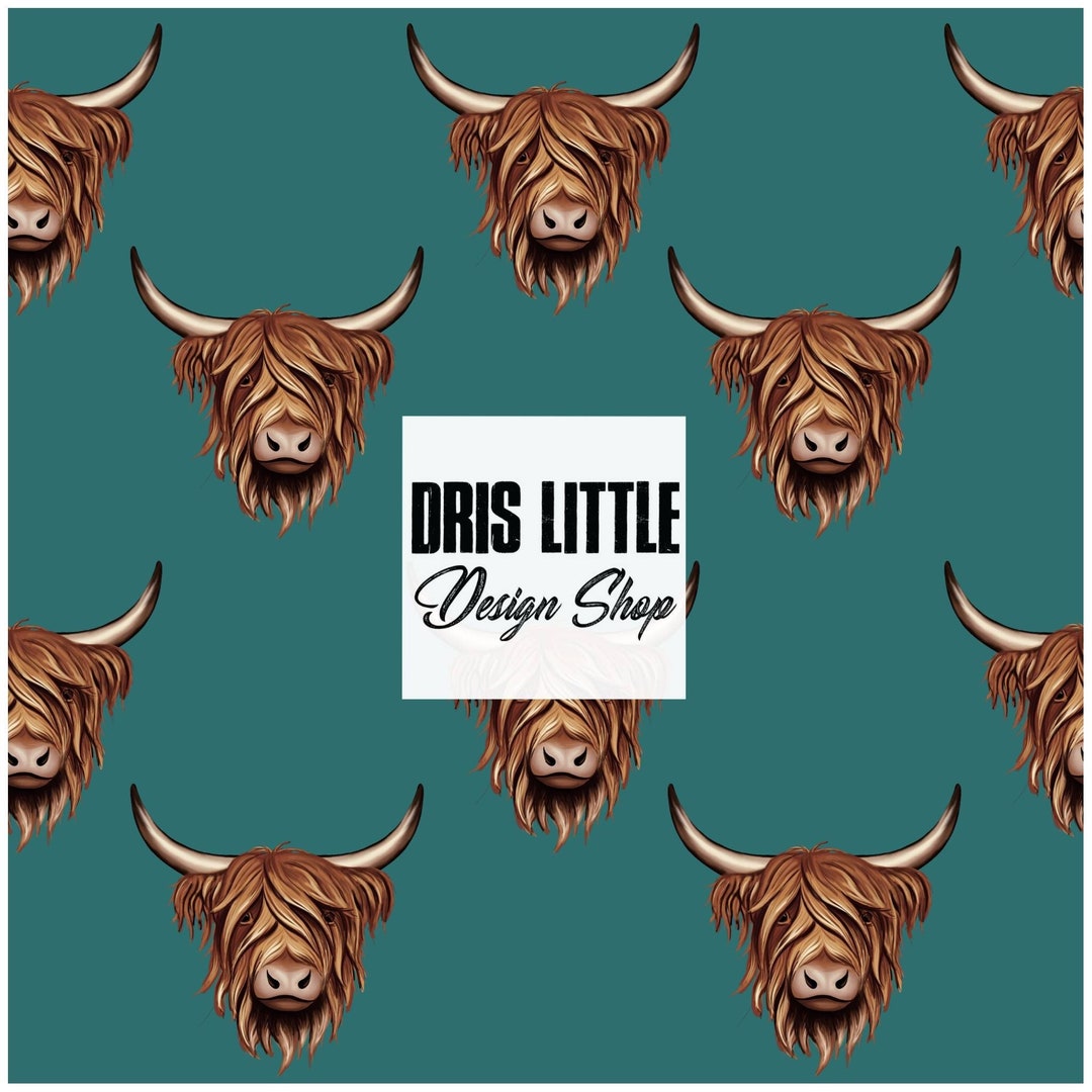 Seamless, Highland, Cow, File, Files, Digital, Pattern, Patterns ...