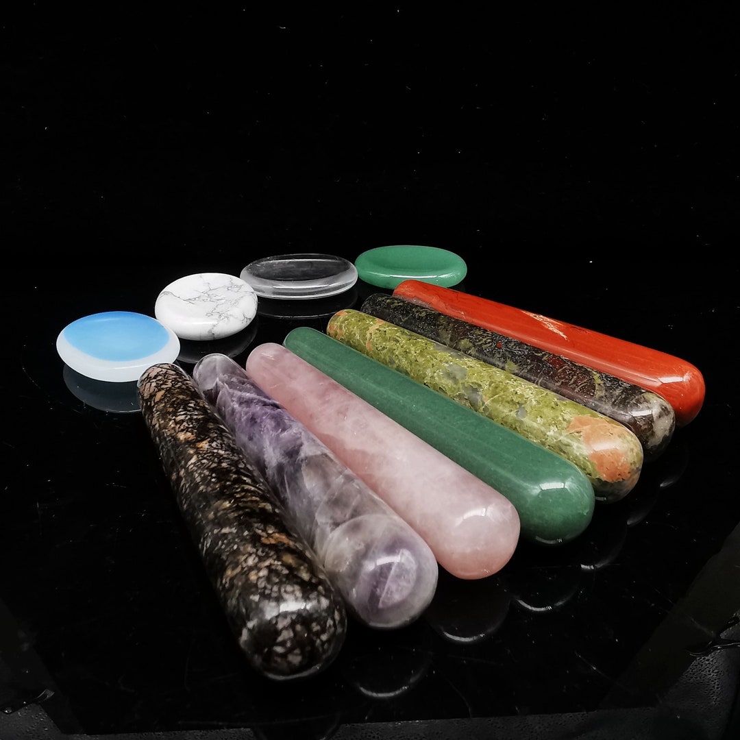 Thumb Stone Worry Stone Crystal Knead Massage Wand Mineral Healing - Etsy