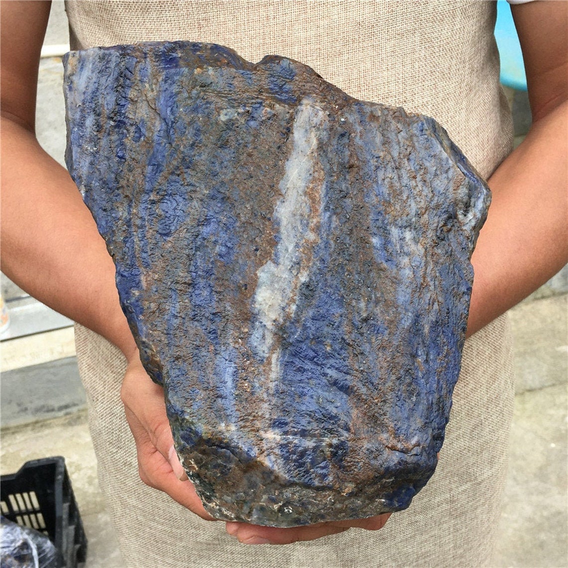 5.91kg Natural Blue-vein stone raw gemstone Blue-vein stone | Etsy