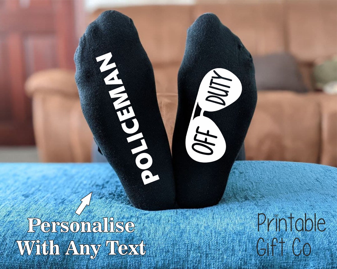 Policeman/woman/officer off Duty Socks - Printed Men's and Ladies GIFT ...