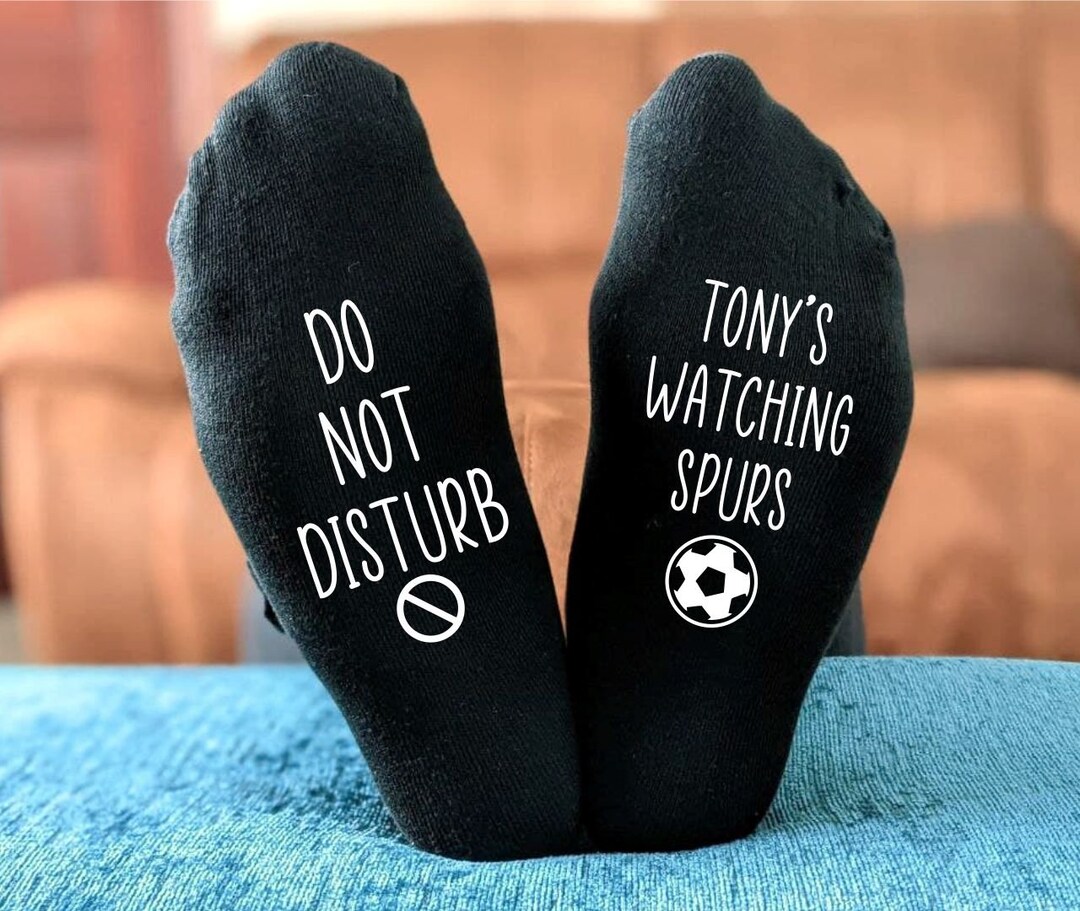 Personalised Tottenham Spurs Fan Socks: Do Not Disturb, Printed Men's ...