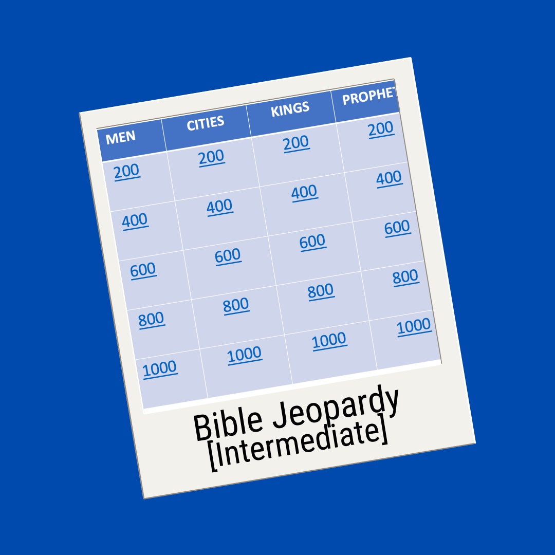 Bible Game for Zoom Bible Jeopardy for the Intermediate Bible Reader ...